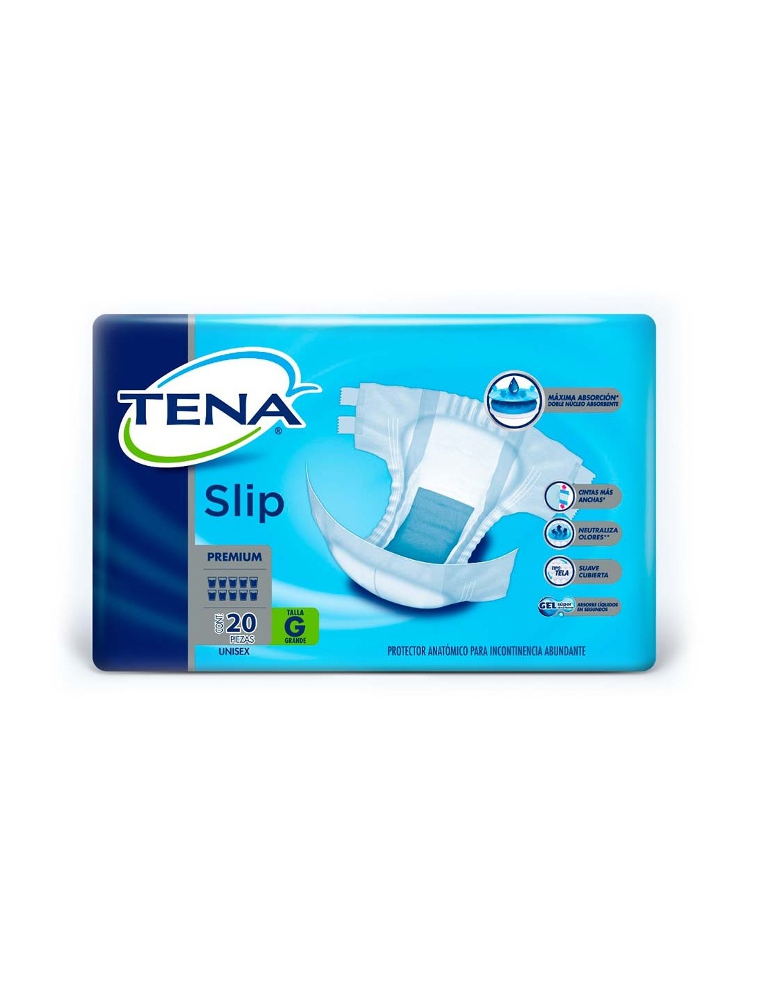 PQTE. PAÑAL TENA SLIP TBS LARGE 20 UNID.